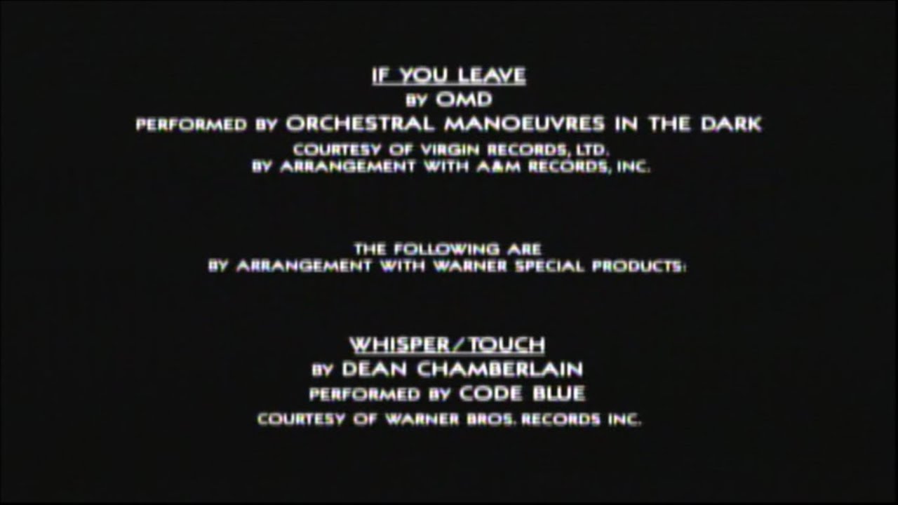 Pretty In Pink (1986) End Credits (HBO Family 2023) - YouTube