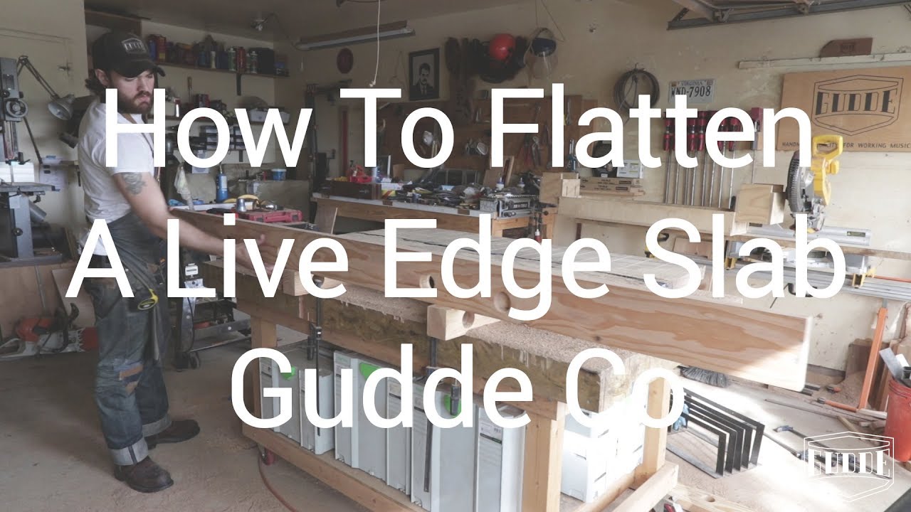 AMAZING Way To Flatten A Live Edge Slab- Woodworking | Nick Offerman ...