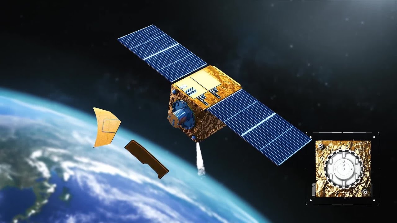 Astroscale launches satellite that grabs and burns space junk - YouTube