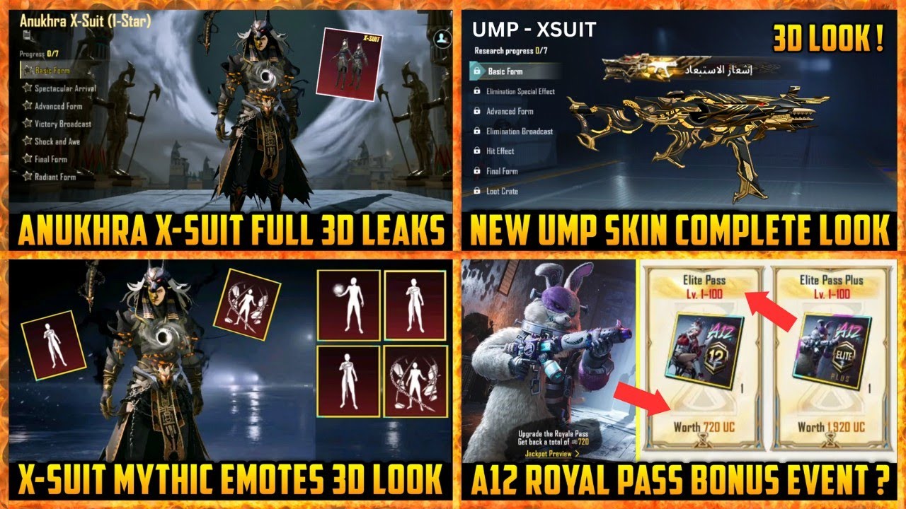 🔴 Anukhra Xsuit and New UMP 3D Leaks | Bonus Event Coming in A12 RP ...