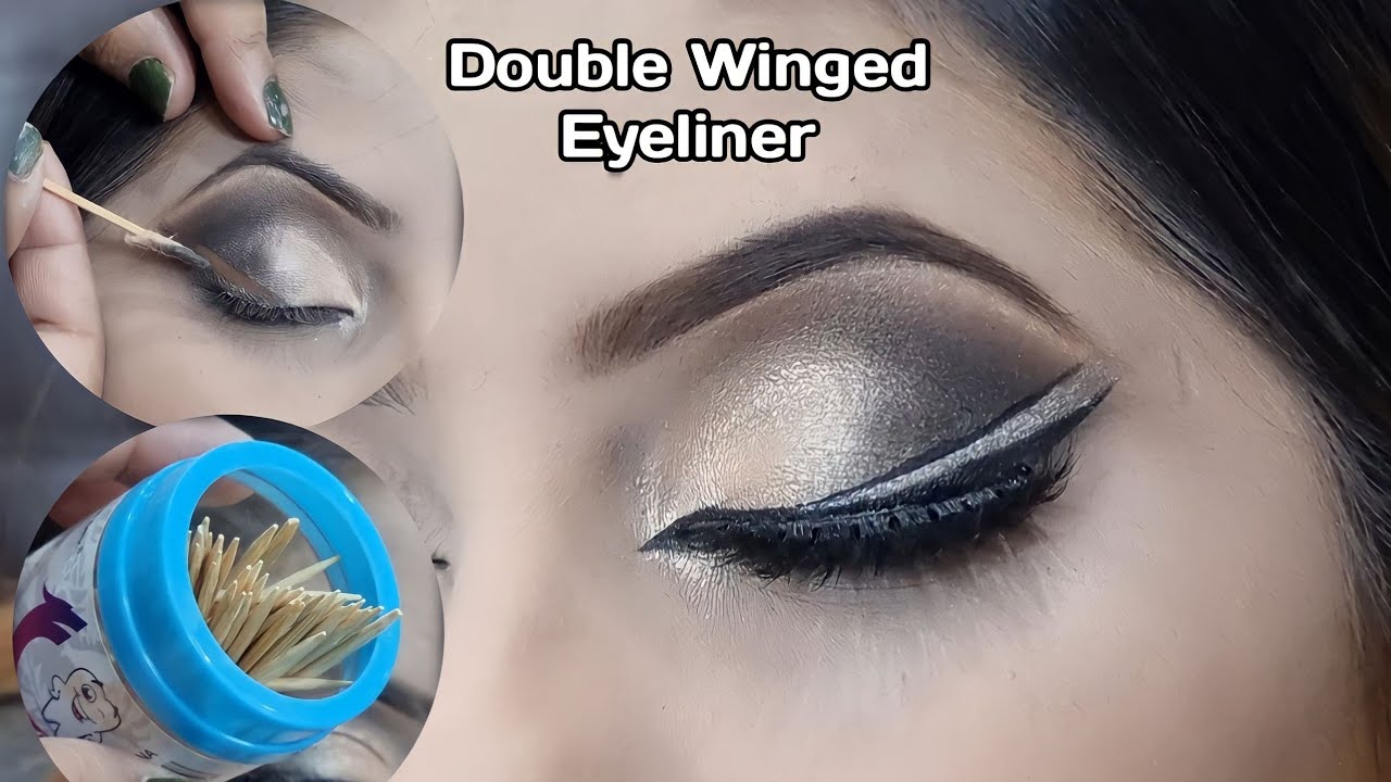 Double Winged Eyeliner || Amazing Hack/Trick With Makeup Remover - YouTube
