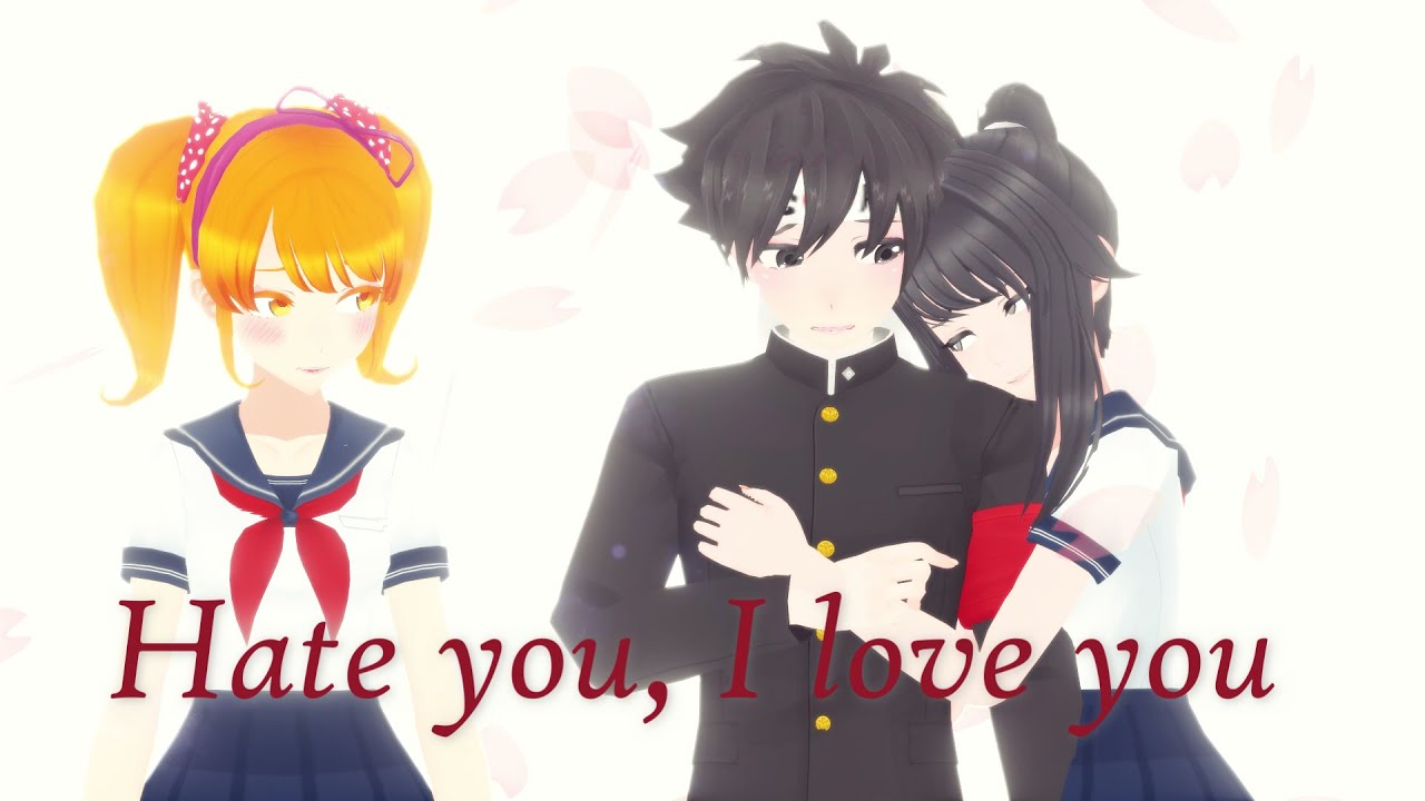Mmd Hate You I Love You 🌹🤍budo X Ayano🖤🔪🌸yandere Simulator🌸 Youtube