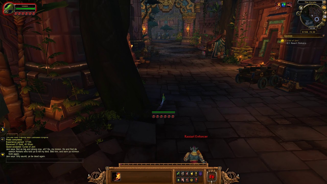 Curse of Jani Quest ID 47442 Playthrough WoW - YouTube
