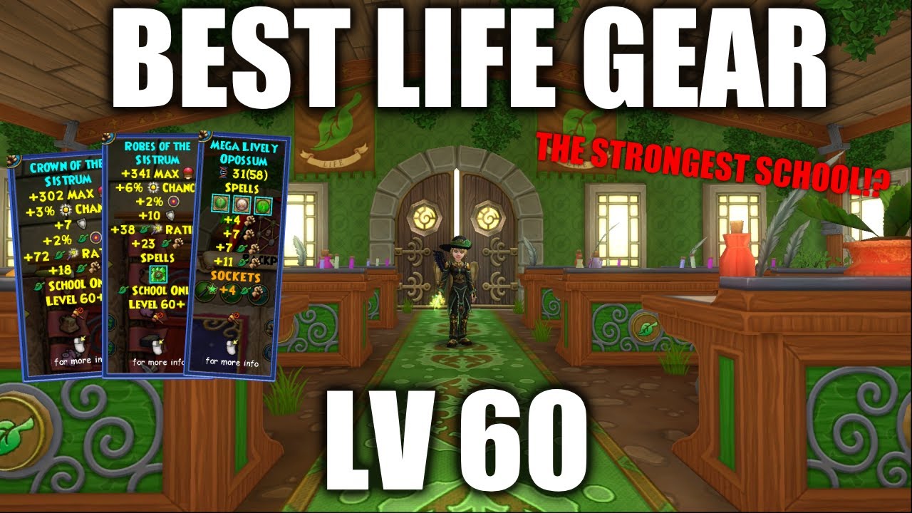 Wizard101: BEST LEVEL 60 LIFE GEAR - YouTube