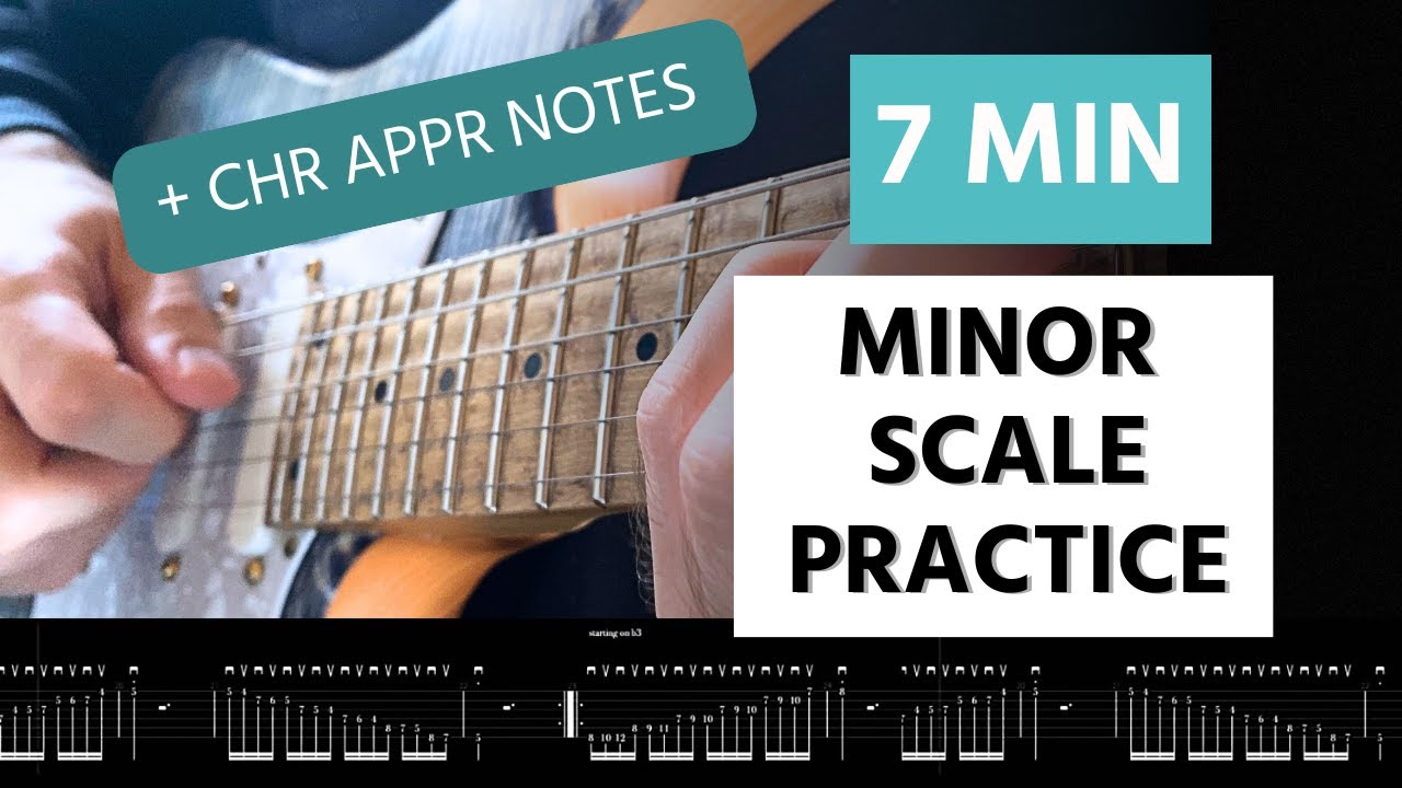 7 MIN MINOR SCALE PRACTICE with chromatic approach notes - 16th notes ...