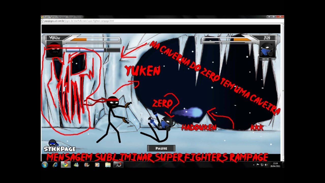 Mensagem Subliminar Super Fighters Rampage - YouTube