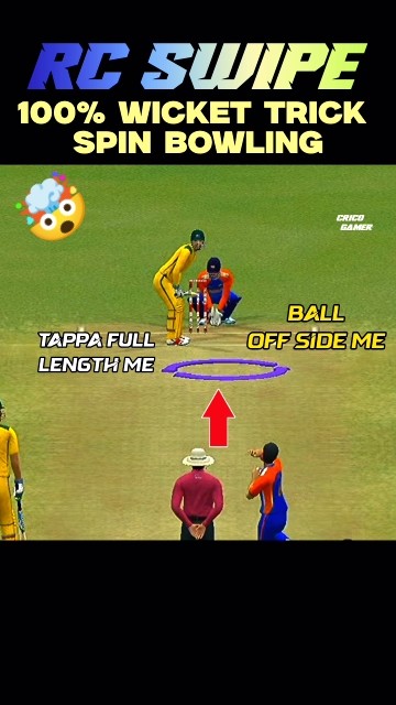 🔥 “RC Swipe Wicket Masterclass | 100% Working Bowling Tricks! #shorts # ...