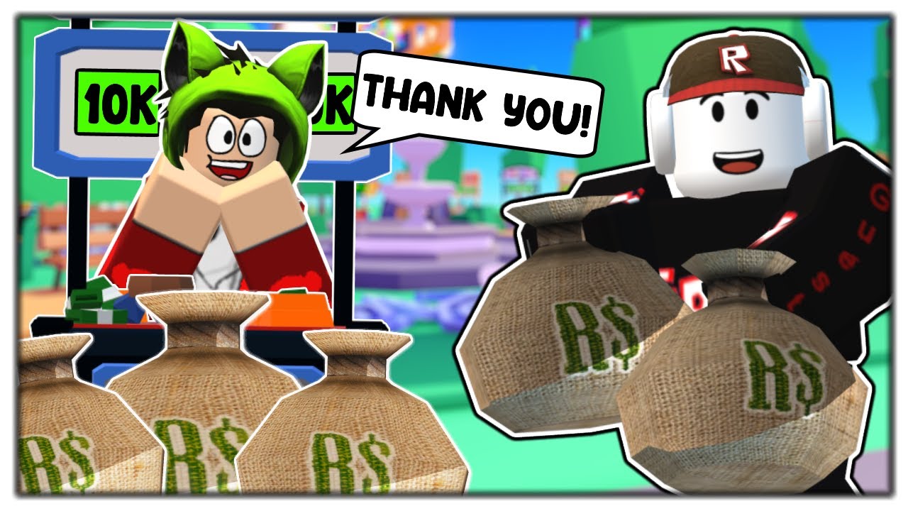 Giving Double The ROBUX, If They Say THANK YOU! | Roblox Pls Donate ...