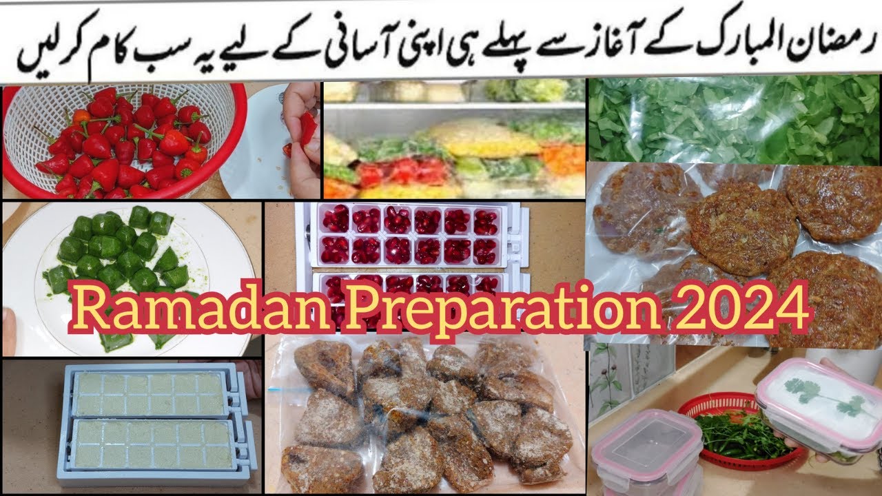 Pre Ramadan Preparation 2024 | Make And Freeze Vegetables & Snacks For ...