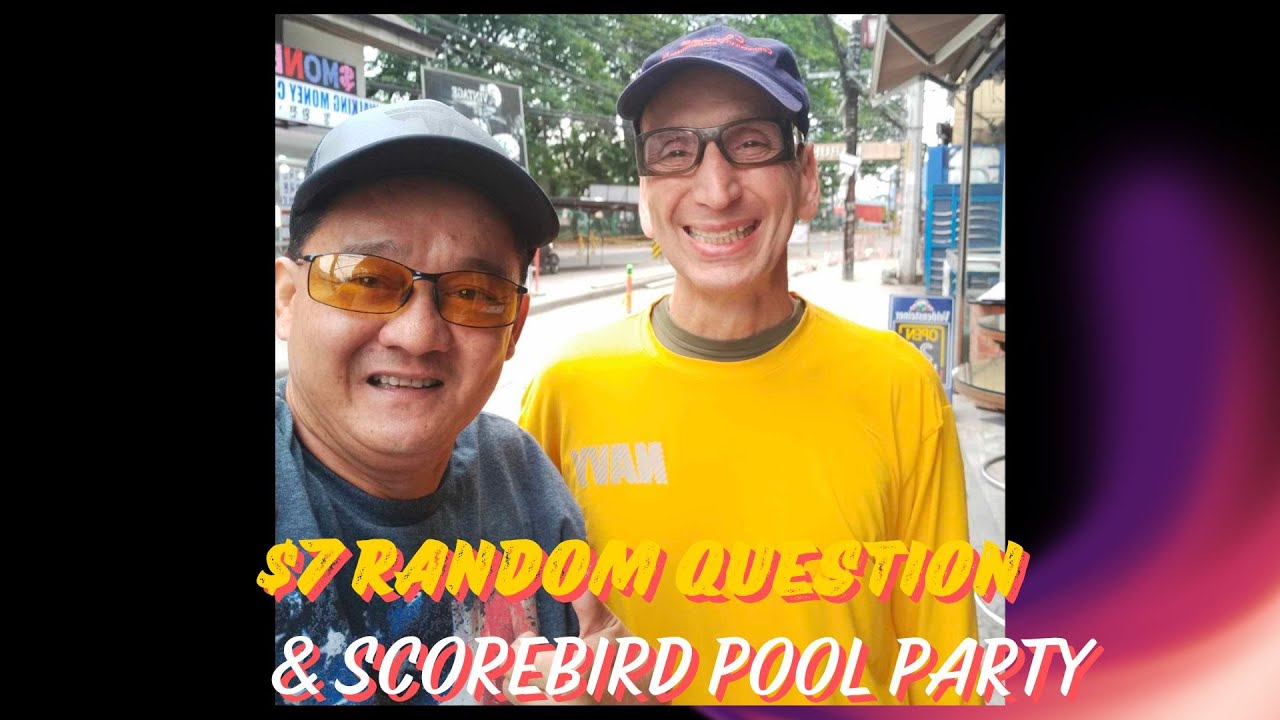 $7 Random Question & Scorebird Pool Party - YouTube