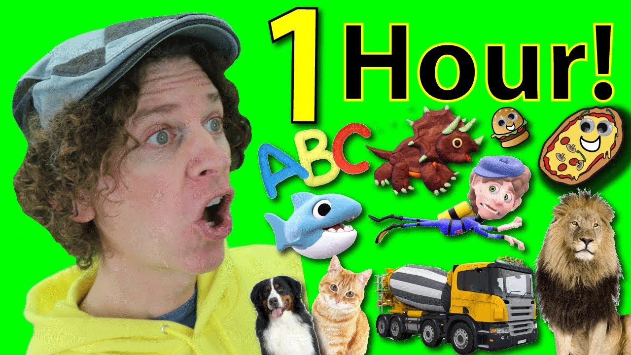 1 Hour of Songs with Matt| Food, Animals, Dinosaurs, Vehicles | Learn ...
