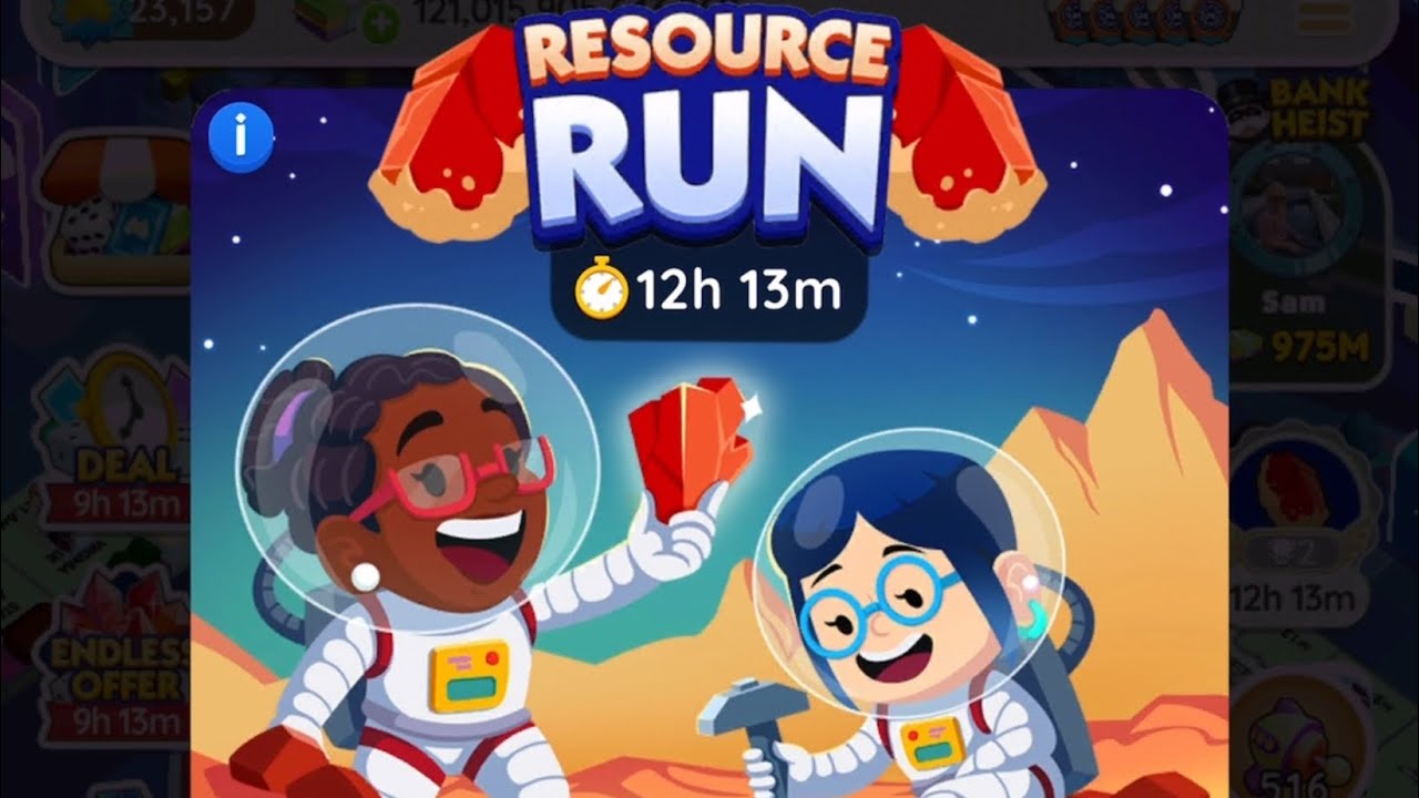 Monopoly Go - RESOURCE RUN And Some MARTIAN CORE QUEST, Lock🔒 In Second ...