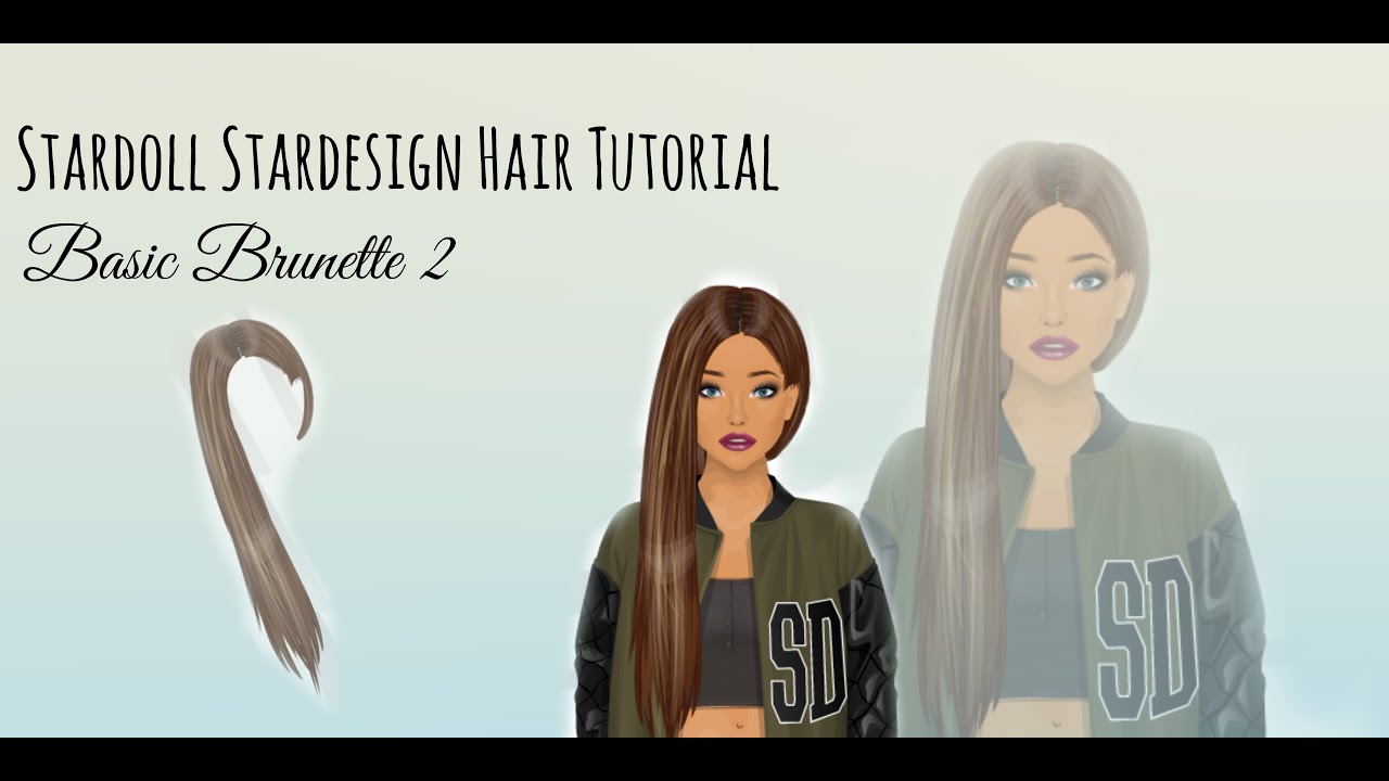 Stardoll Stardesign Hair Tutorial-Basic Brunette 2 - YouTube