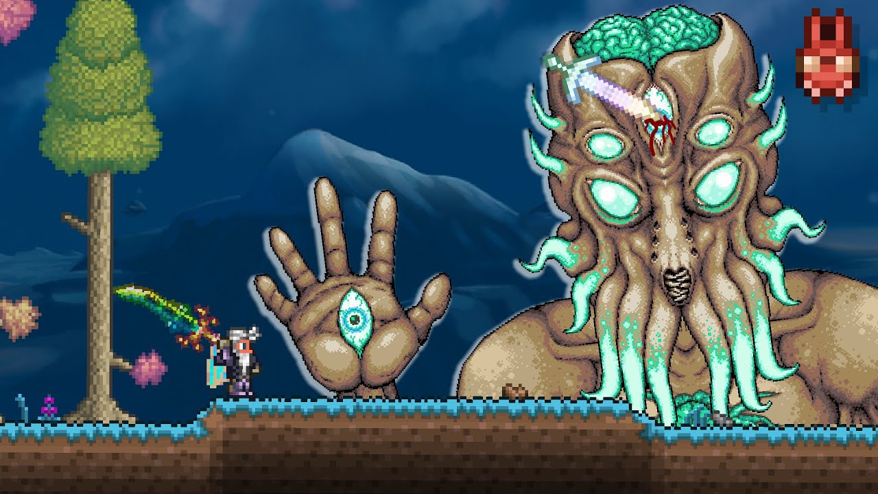 I fought MASTER MODE Moon Lord with this... Terraria Master Mode Let's ...