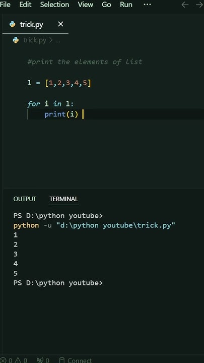Dont Print List Using Loop In Python 😒 Coding Python Pythonprogramming Youtube