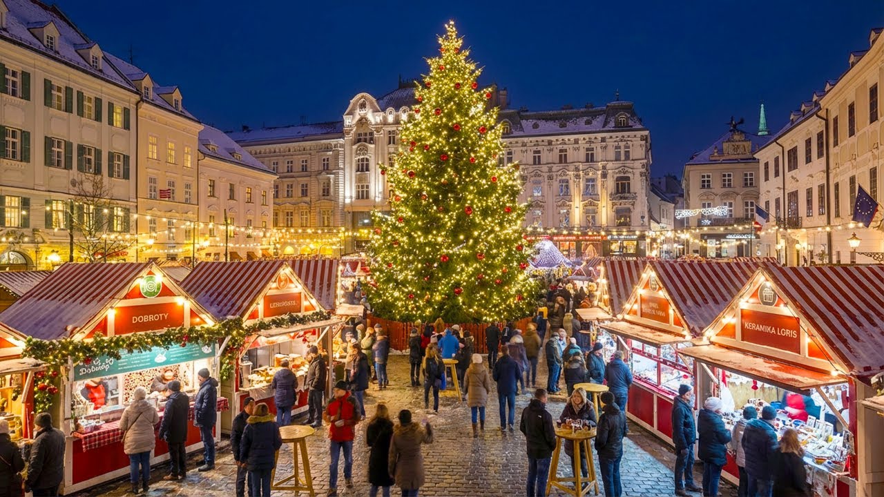 Bratislava Most Charming Christmas Market in Slovakia 4K Walking Tour ...