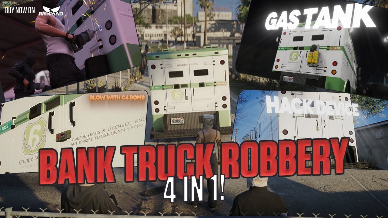Bank Truck Robbery - 4 in 1! | FiveM Script - YouTube
