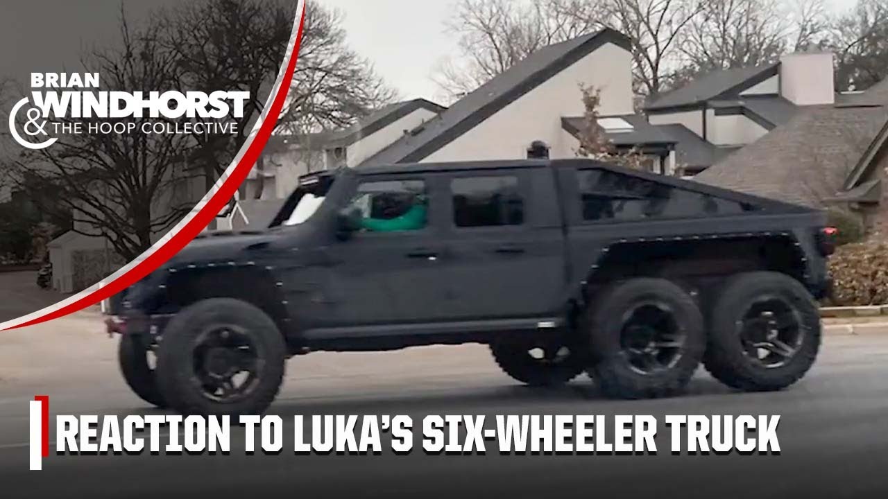 Reacting to Luka Doncic driving a MASSIVE six-wheeler truck to game vs ...