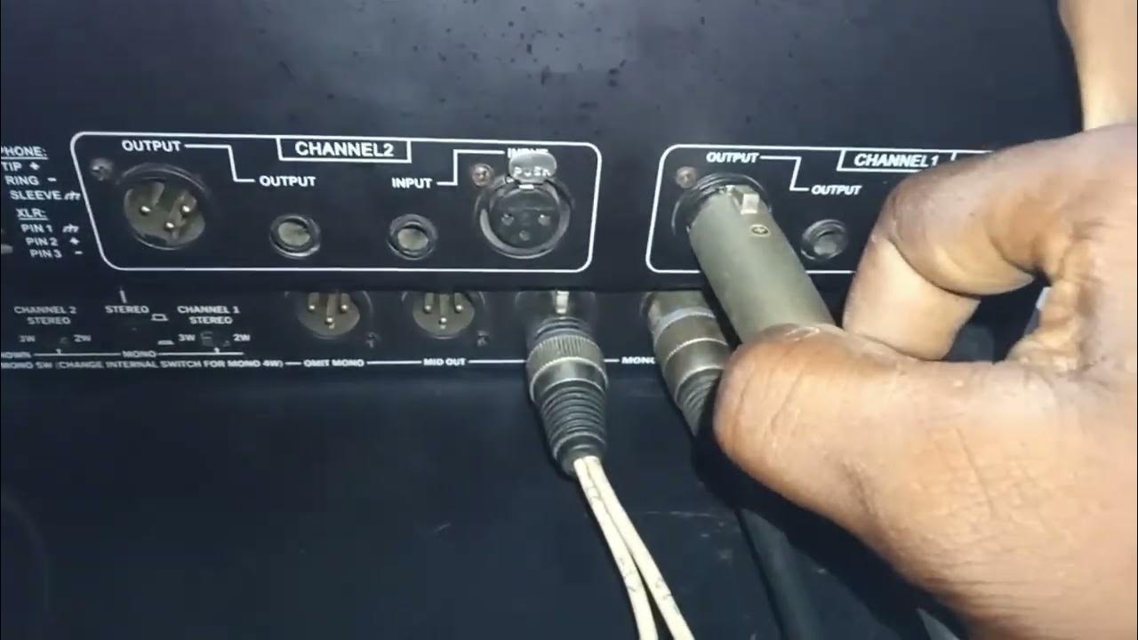 how to connect an amplifier to crossover to equalizer to a mixer console(a setup) - YouTube
