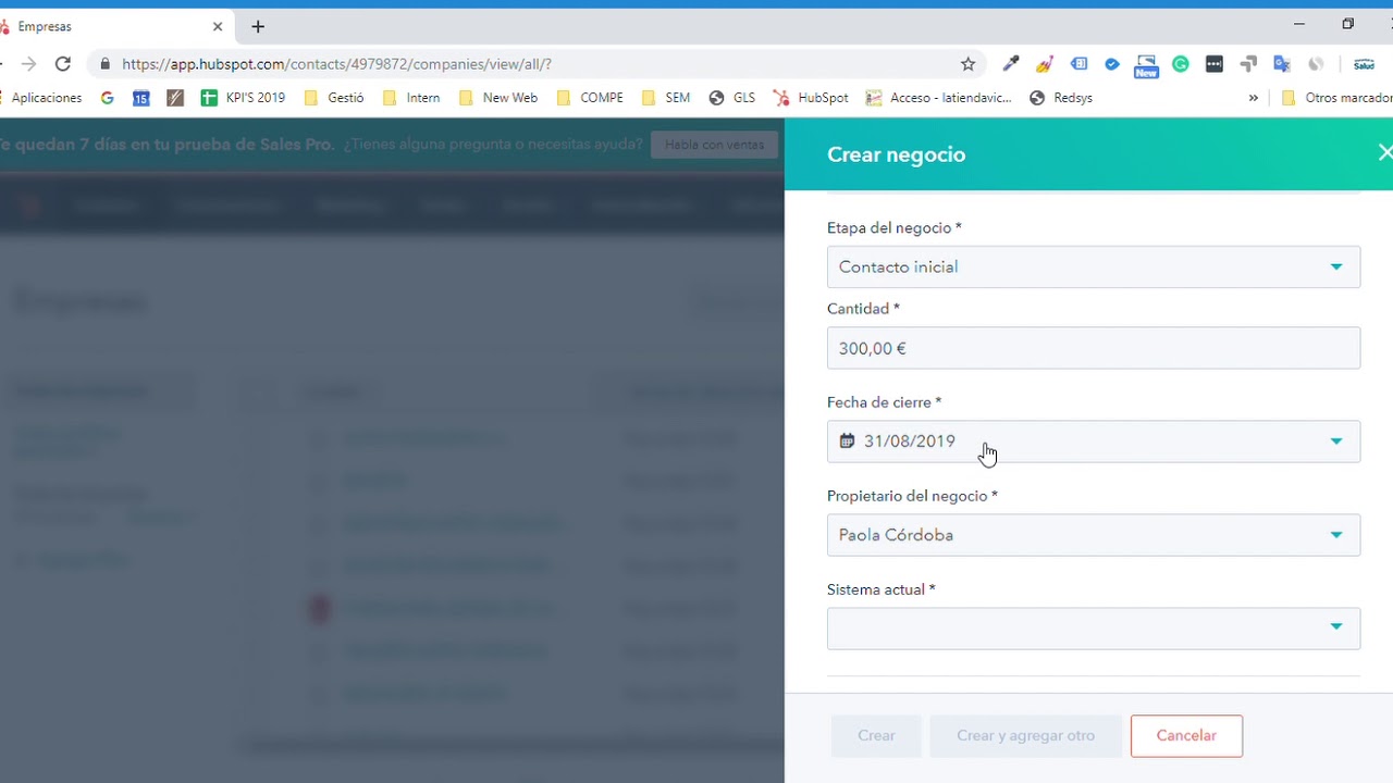 Crear Negocio HubSpot - YouTube