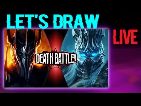 Let's draw DEATH BATTLE! : SAURON VS THE LICH KING (Part 1/infinity ...