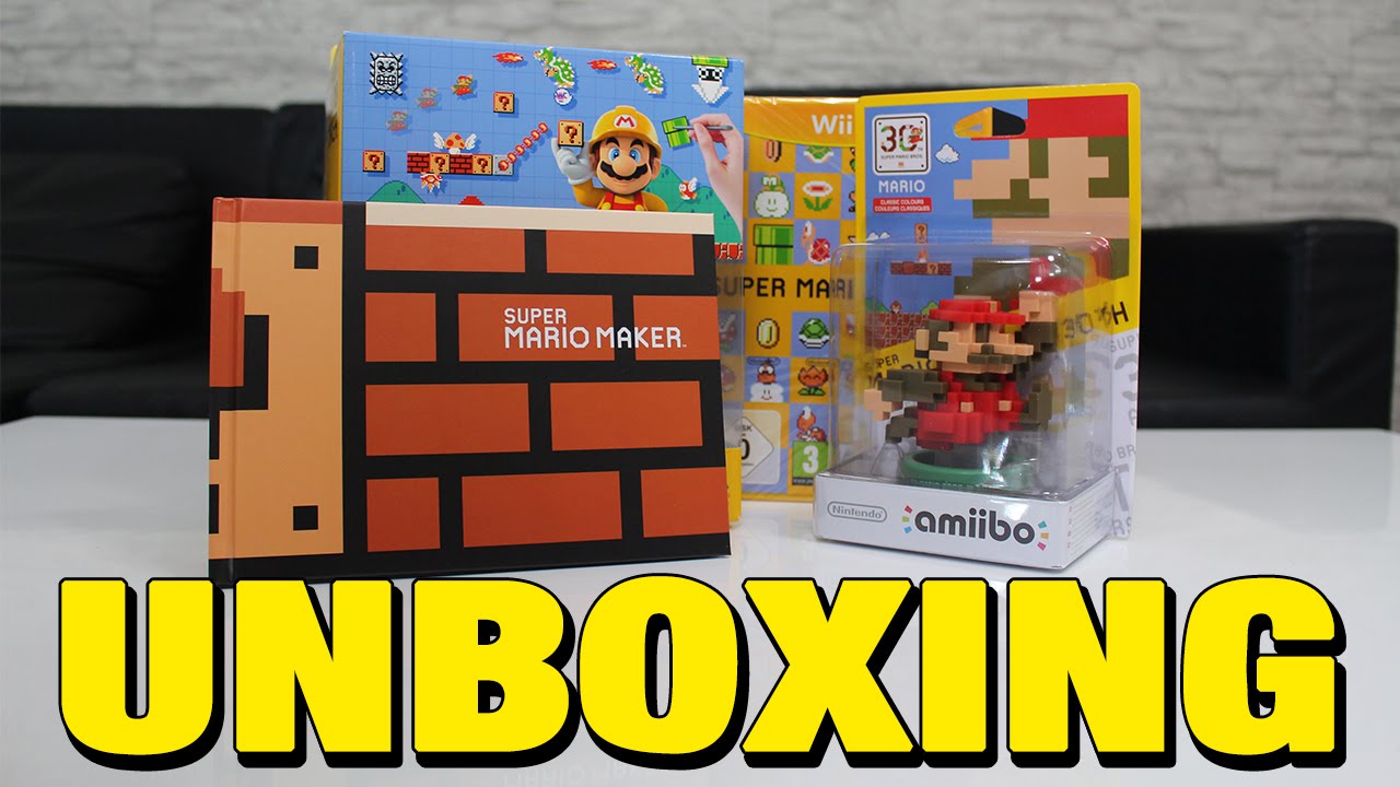SUPER MARIO MAKER - SPECIAL EDITION UNBOXING + AMIIBO & ARTBOOK - YouTube