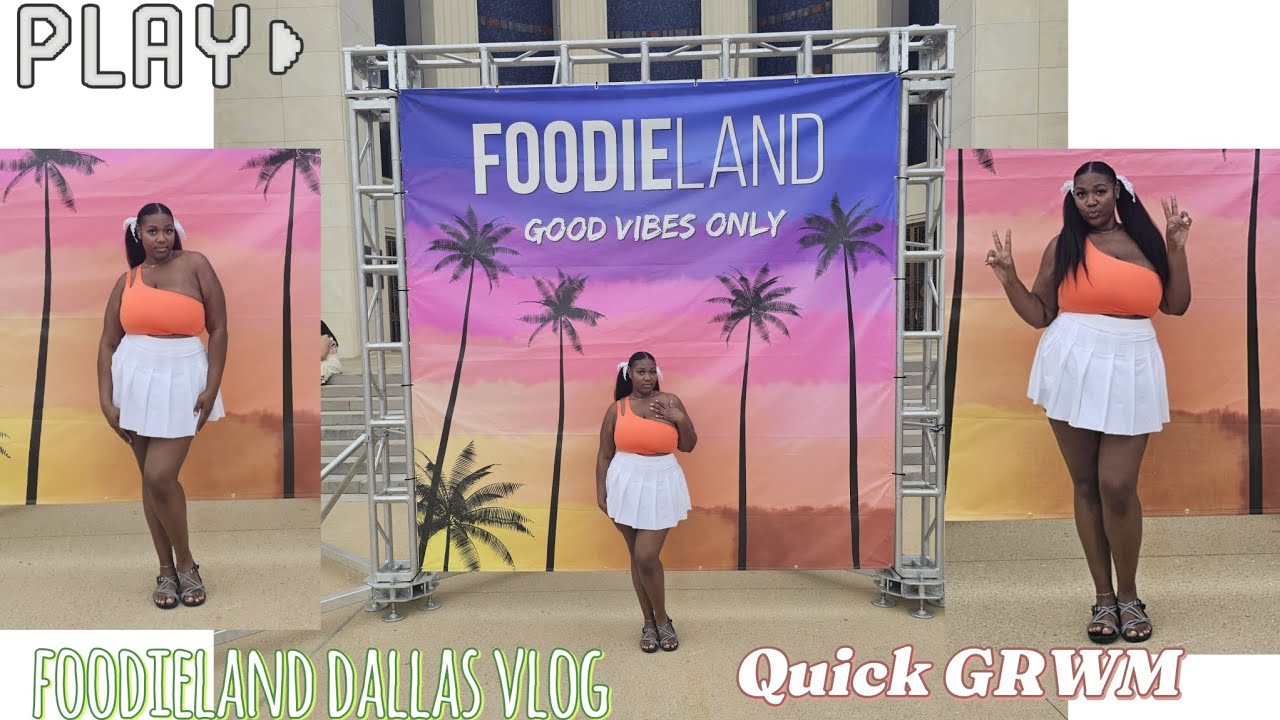 Foodieland Dallas Vlog & Quick GRWM, Food review + mukbang😋 Trying ...