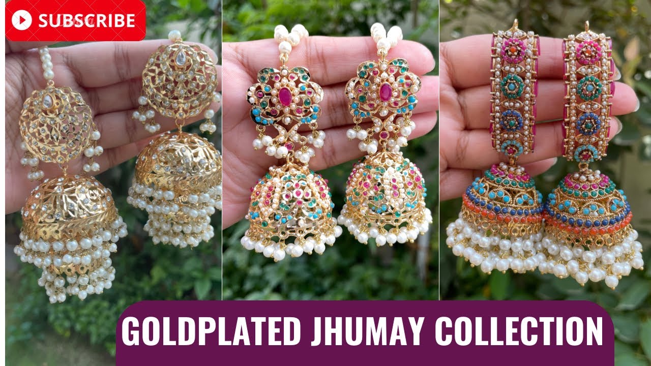 Gold plated Jhumkay Earrings Online Shopping | Latest Jhumki Collection ...