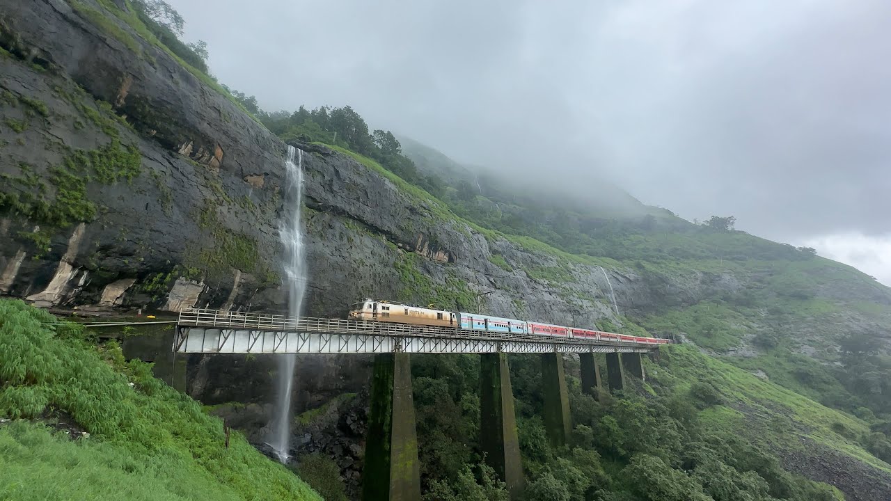 Mas Csmt Express Passing Through Scenic Kp Falls - YouTube
