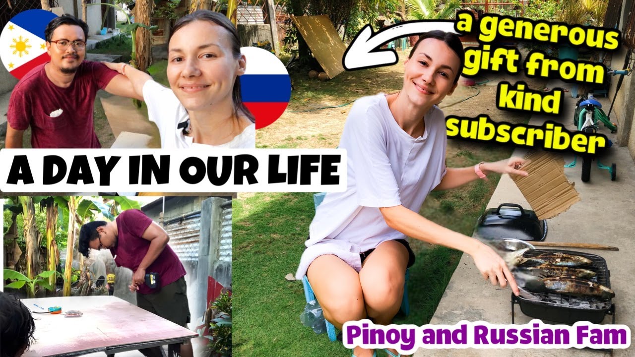 Russian and Pinoy Fam was AMAZED by Filipino Generosity and Kindness! I made SUGBA ISDA ...