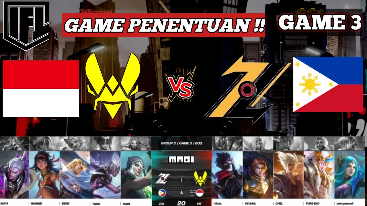 TEAM VITALITY VS ZOL GAME 3 IFL MLBB - GAME PENENTUAN - YouTube