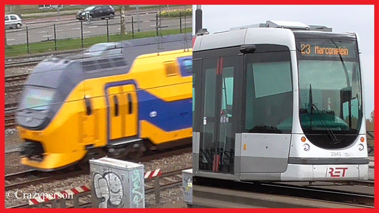 Treinen/Trains & Trams Rotterdam Stadion (April 2017) - YouTube