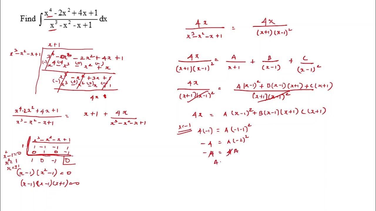 integration by using partial fraction -problem 2 - YouTube