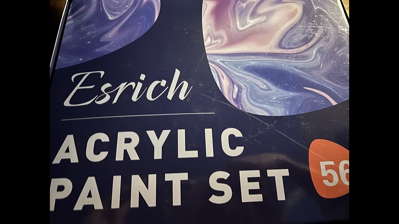 ESRICH Acrylic Paint Set,Painting Supplies Kit, with 12Colors Acrylic ...