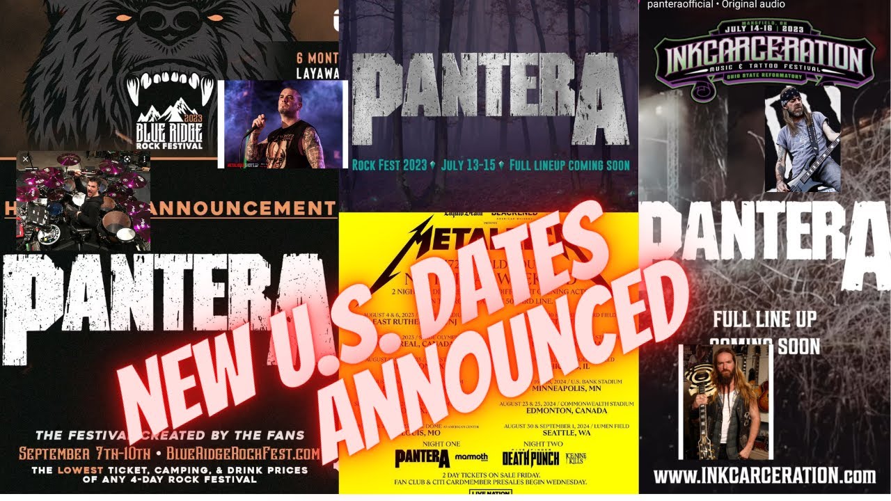Pantera announces 2023 2024 M72 World Tour dates with Metallica AND U.S ...