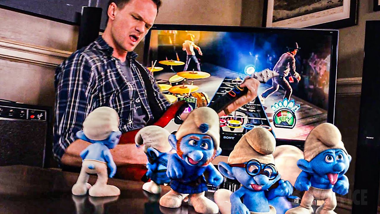He plays Guitar Hero with The Smurfs 🔥 - YouTube