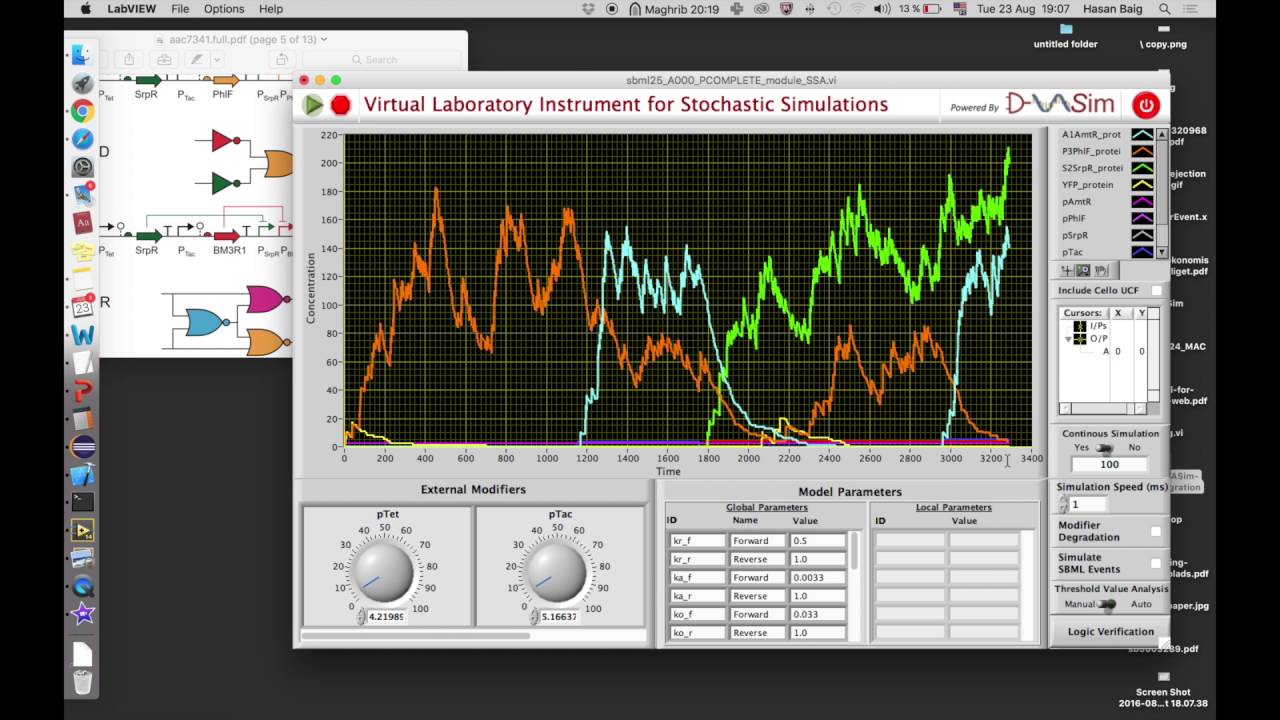 Simulation of Cello-designed genetic circuits in D-VASim - YouTube