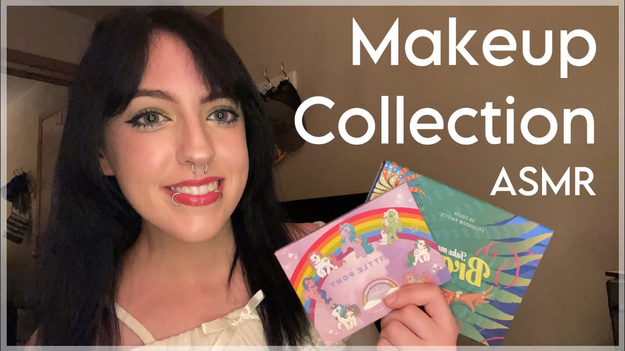 ASMR Eyeshadow Collection ~ up close whispers, tapping - YouTube