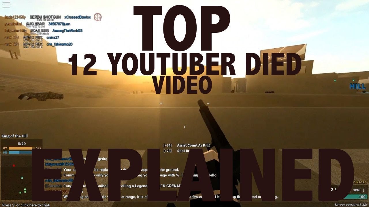 Top 12 YouTuber Died Explained by Skerps - YouTube