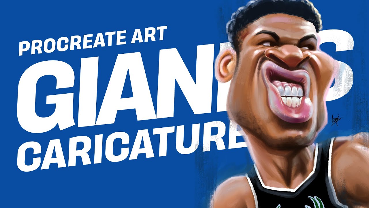 NBA 2021 FMVP Giannis Antetokounmpo Caricature Procreate Art - YouTube