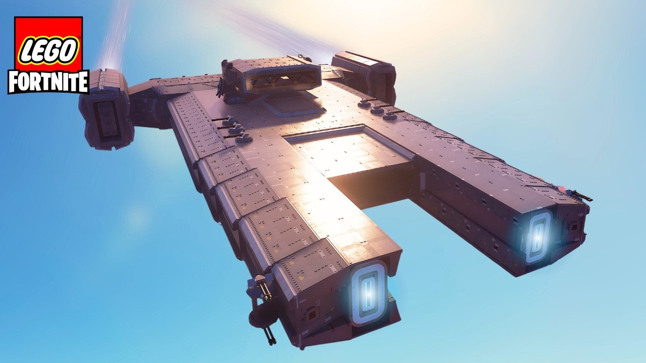 The BIGGEST Flying SPACESHIP EVER in Lego Fortnite - YouTube