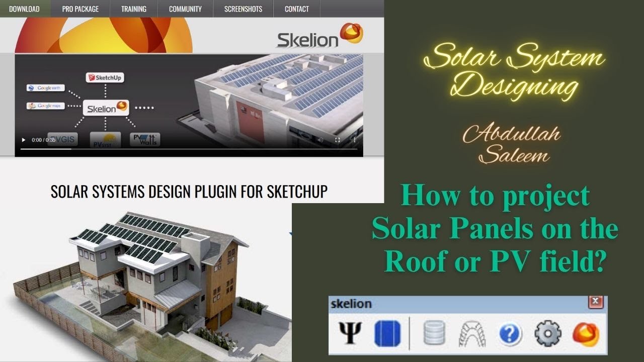 Solar Panel Layout Tutorial Video for Beginners using SketchUp ...