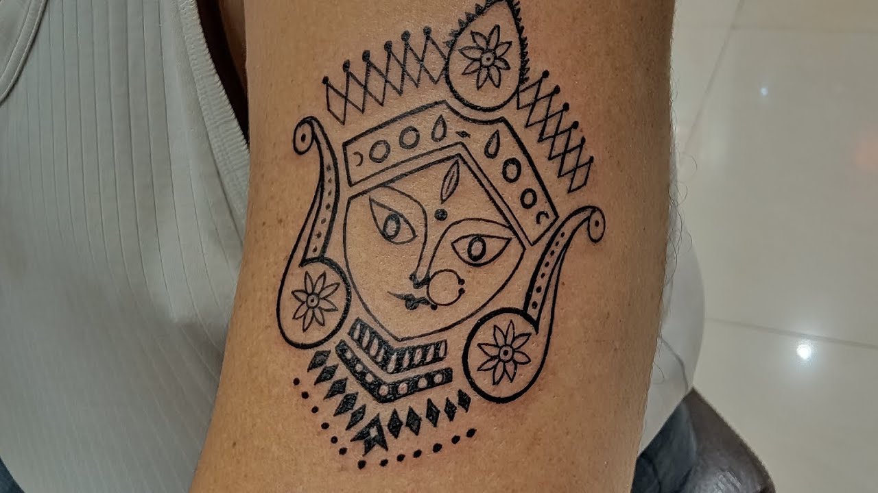 Jay Ambe maa tattoo 🙏 #ambetattoo #tattoodesign #youtube #youtubevideos ...