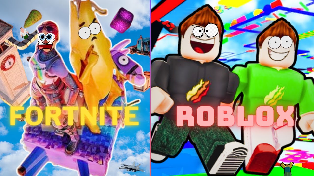 Fortnite VS roblox obby challenge - YouTube