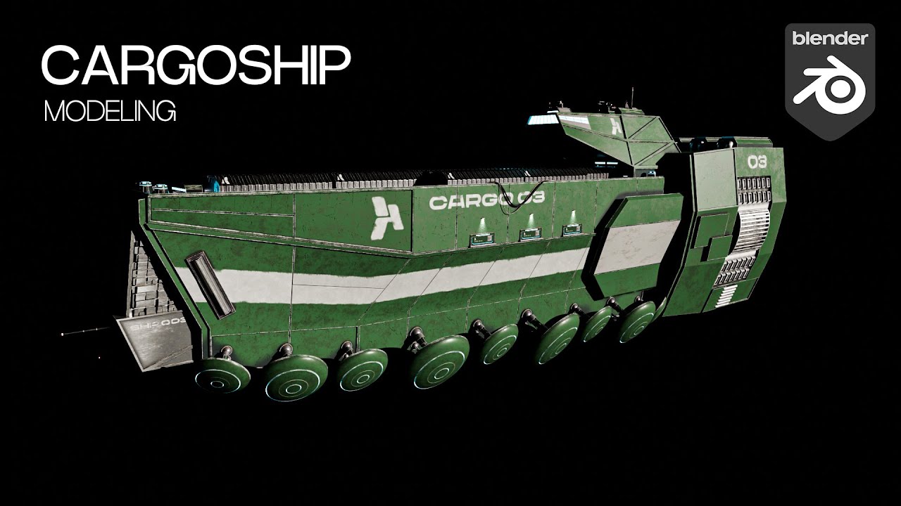 Creating a CARGO SHIP in Blender - YouTube