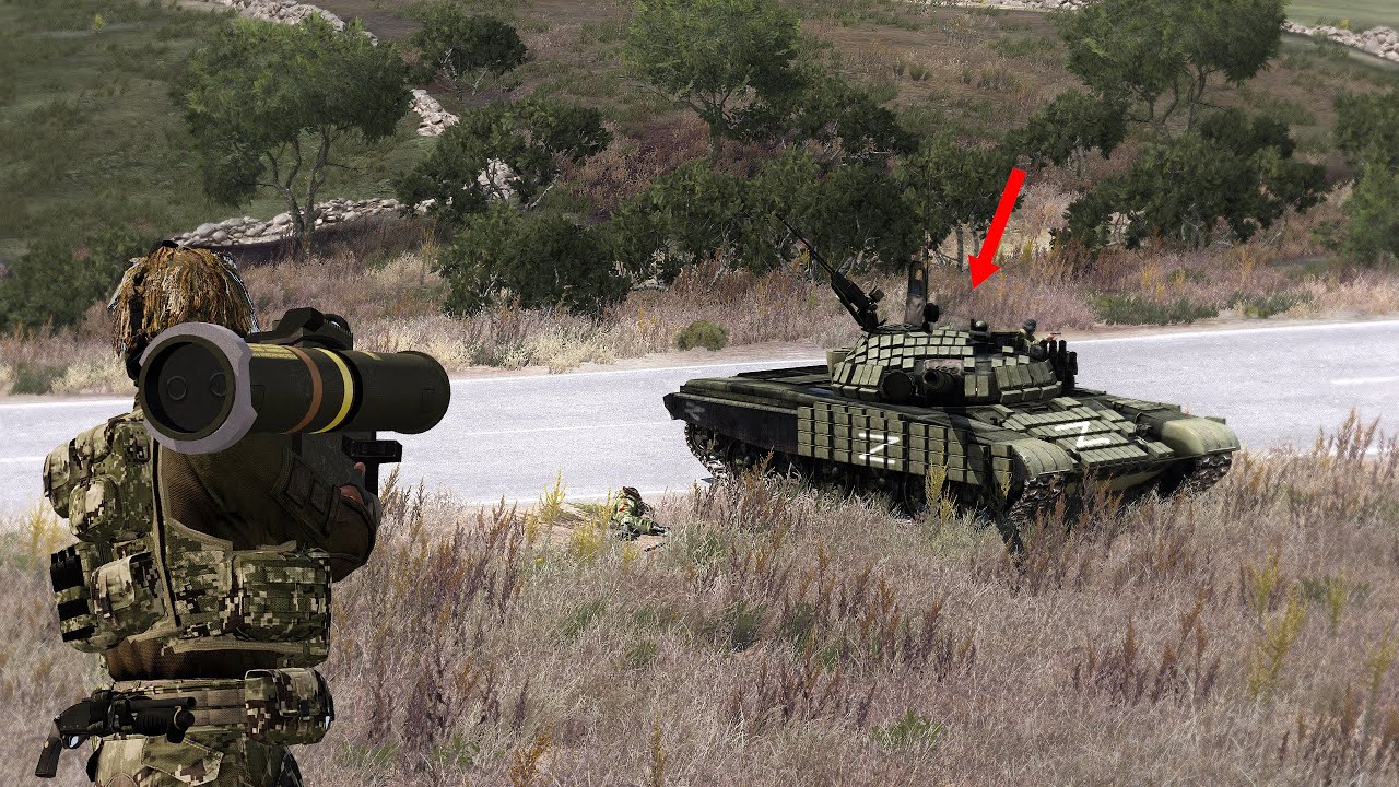 Russian T-72 TANK exploded after being hit by an anti tank missile ...
