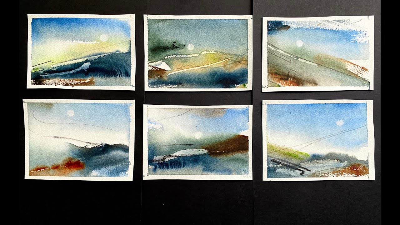 Got PAINTERS BLOCK? Try this 5 MINUTE Loose Watercolor Landscape ...