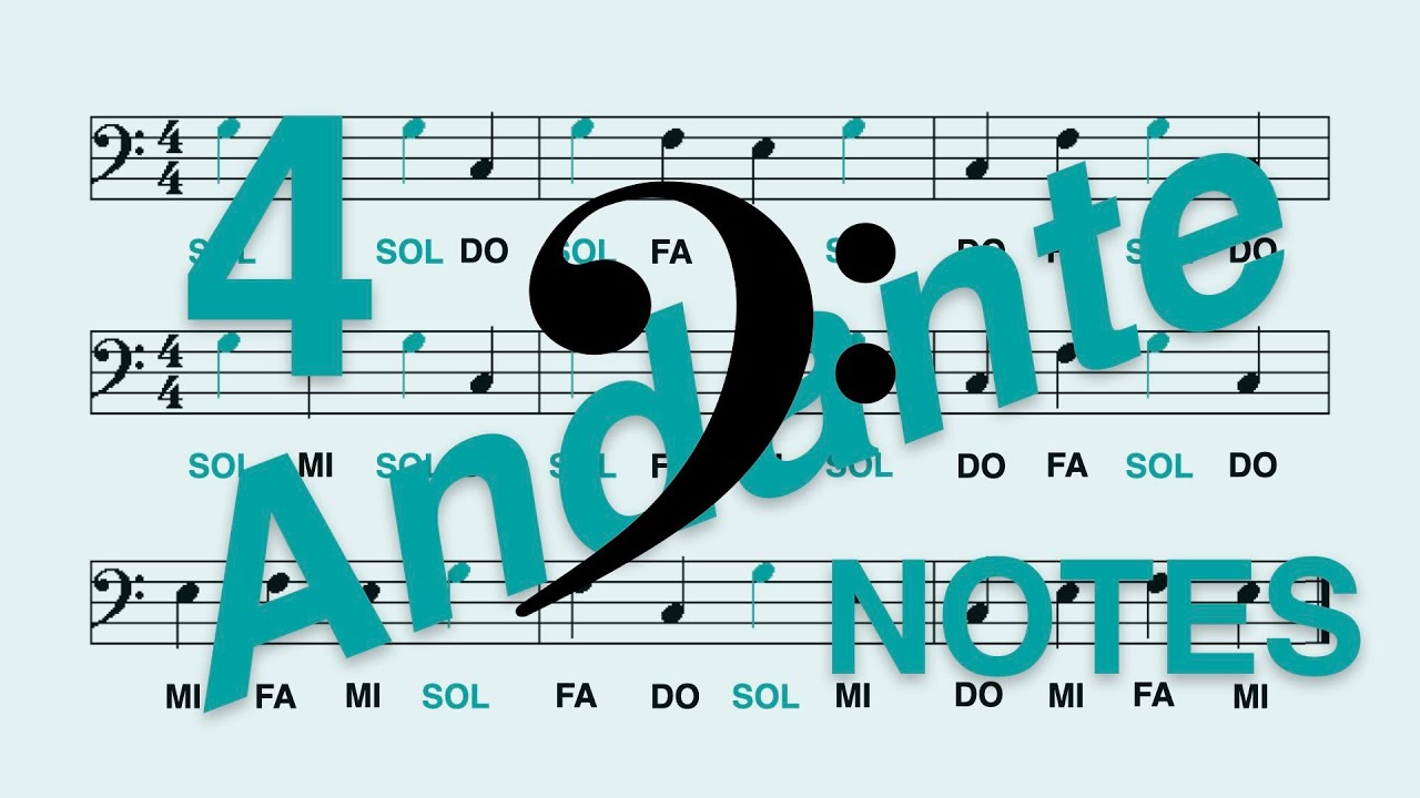 Clé de Fa, apprendre à lire la note SOL en moins de 2 minutes (Andante ...