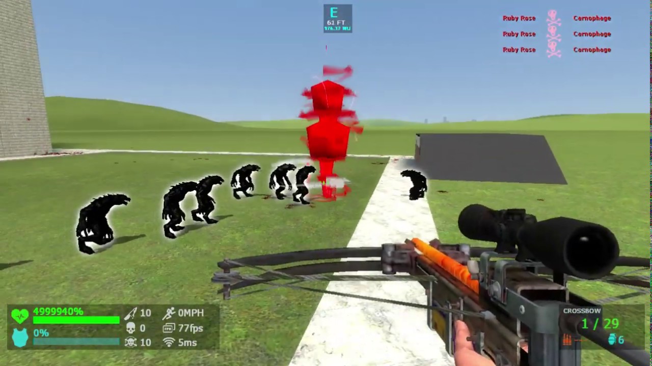 Garry's Mod = RWBY SNPCs : Ruby Rose vs a swarm of Beowolves - YouTube