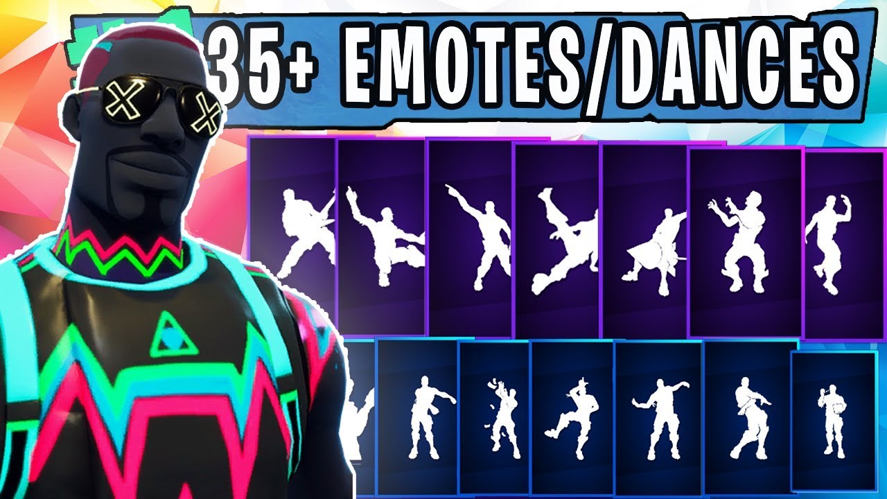 FORTNITE New "LITESHOW" Skin Showcased with 35 Dances/Emotes (TECHNO ...